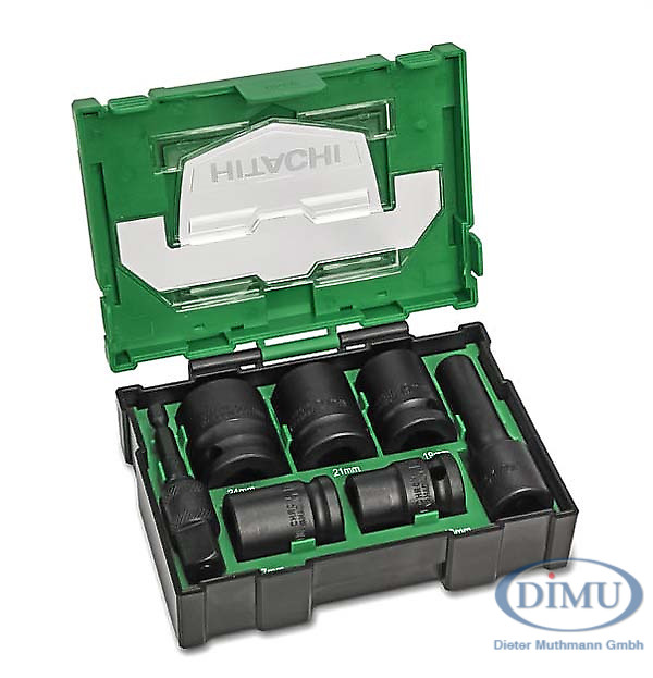 Hitachi Kraft-Stecknuss-Box, 7-teilig - DIMU Diamanttechnik Berlin